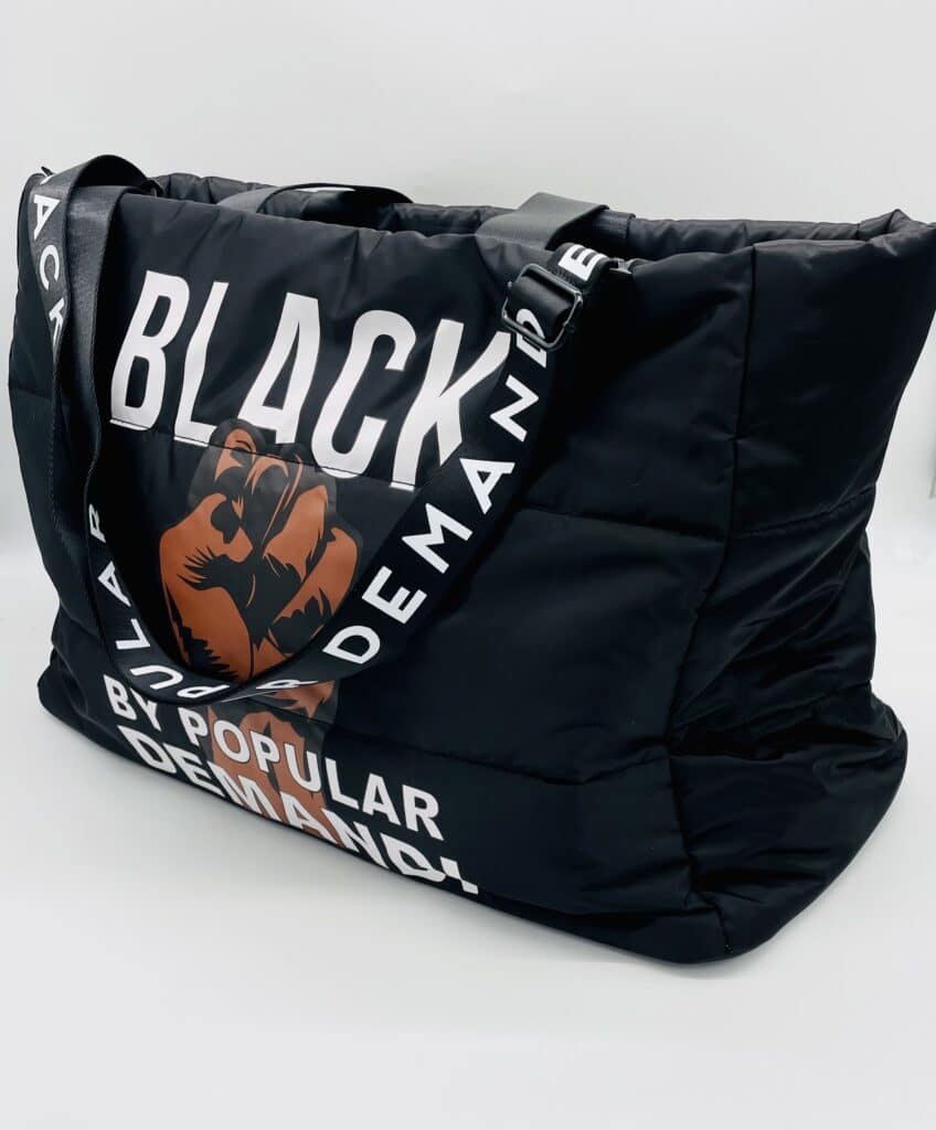 Black by Popular Demand® Black "Weekender" Large Puffer Tote Bag - HGC ...